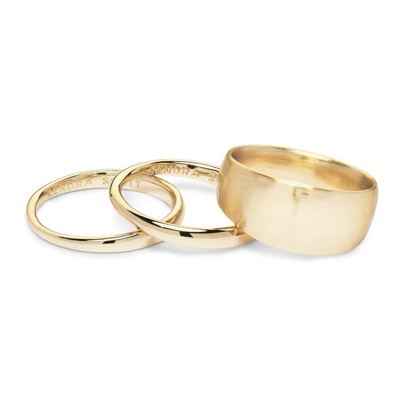 Kendra Scott | Jewelry | Nwt Kendra Scott Terra Stackable Ring Set Gold ...
